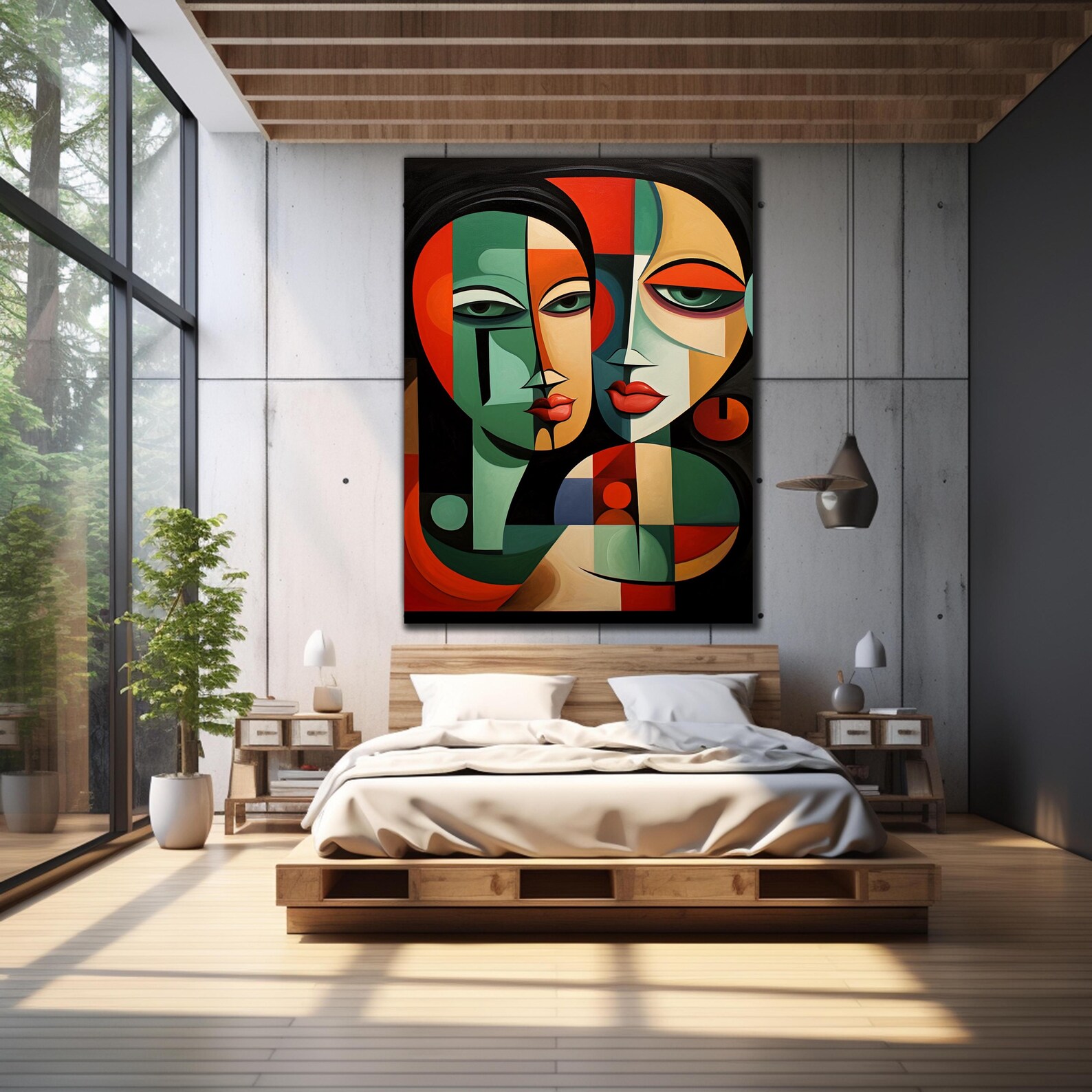 Pablo Picasso Wall Art-lips Wall Art-modern stained glass-tempered ...