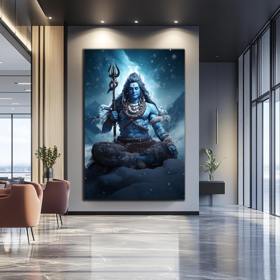 Shiva wall decor-tempered Glass Wall Art-shiva Wall Art-glass Printing ...