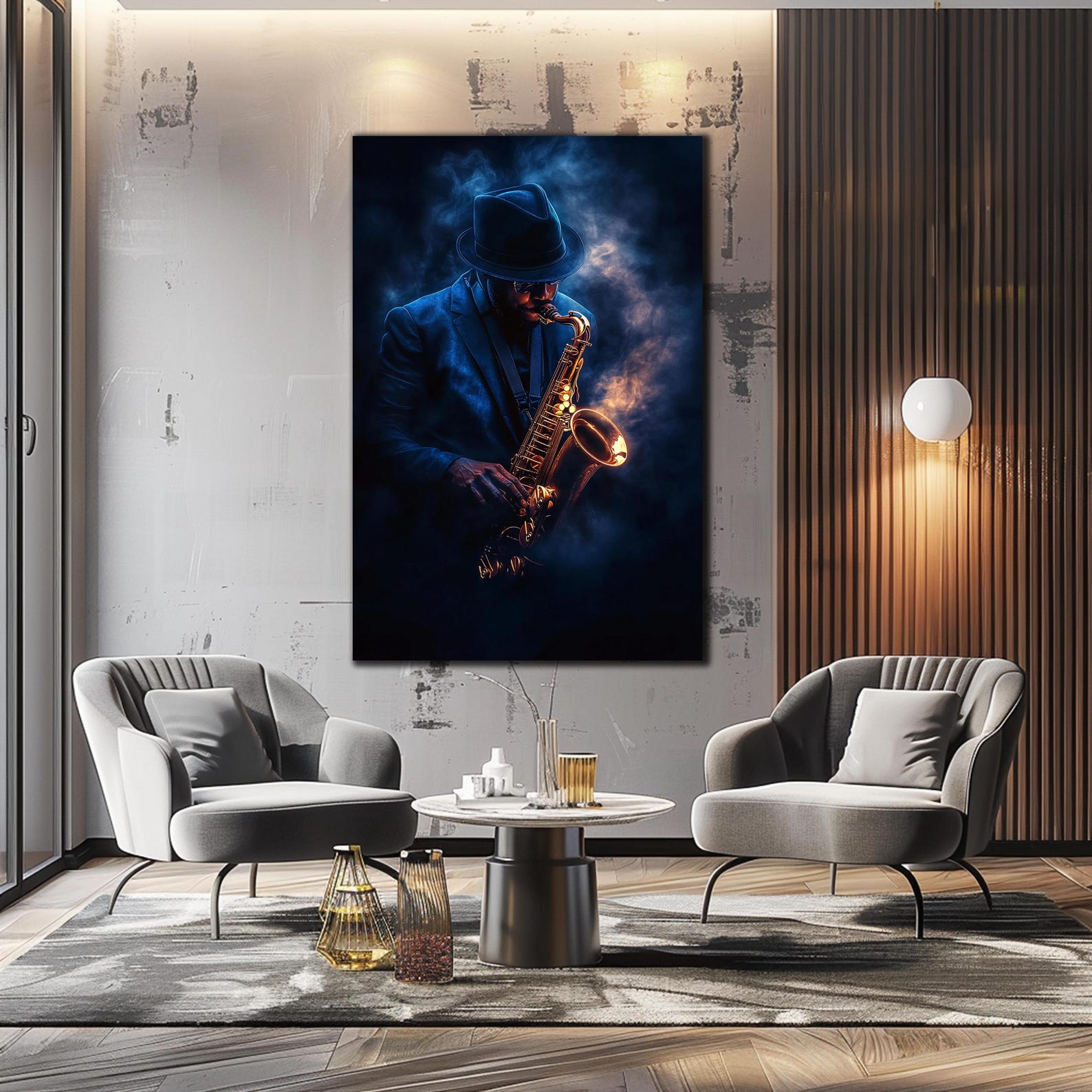 Musical Wall Art-jazz Wall Art-tempered Glass Wall Art-music Wall Decor ...