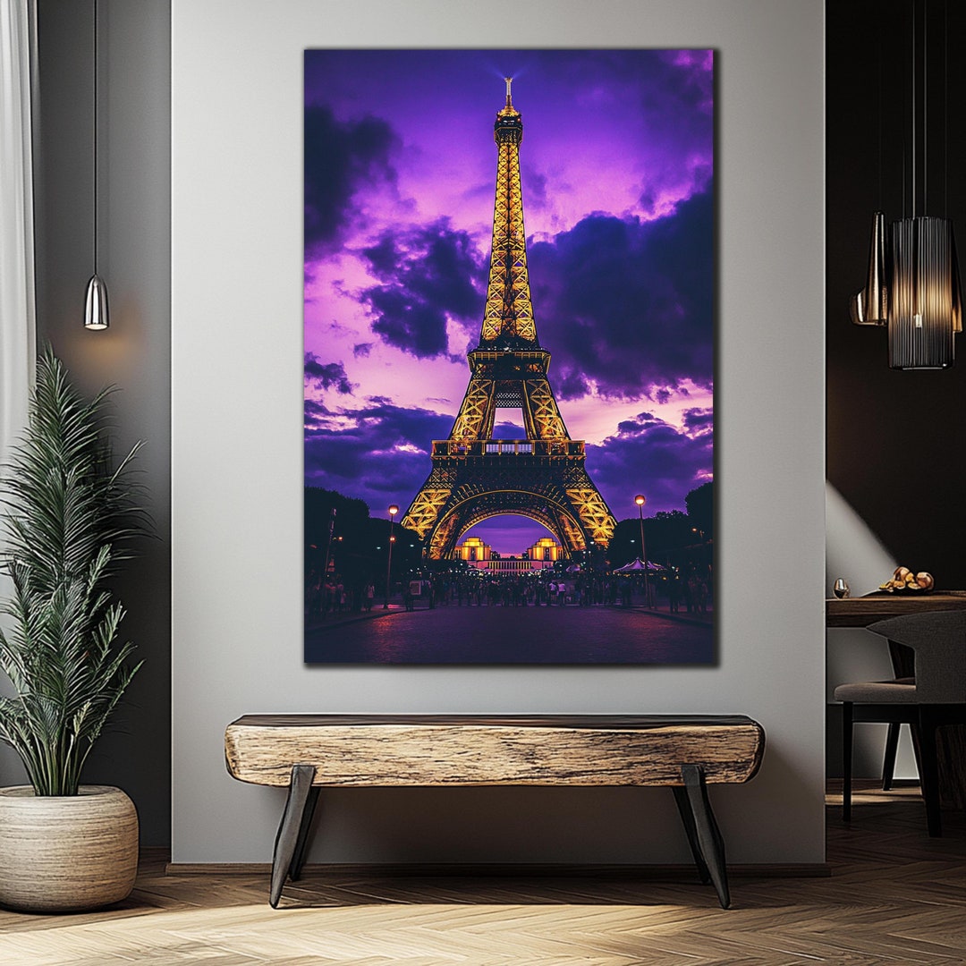 Eiffel Tower Wall Art-tempered Glass Wall Art-glass Printing-large ...