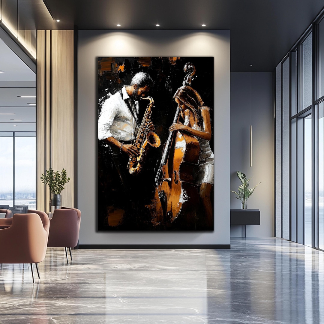 Musical Wall Art-jazz Wall Art-tempered Glass Wall Art-music Wall Decor ...