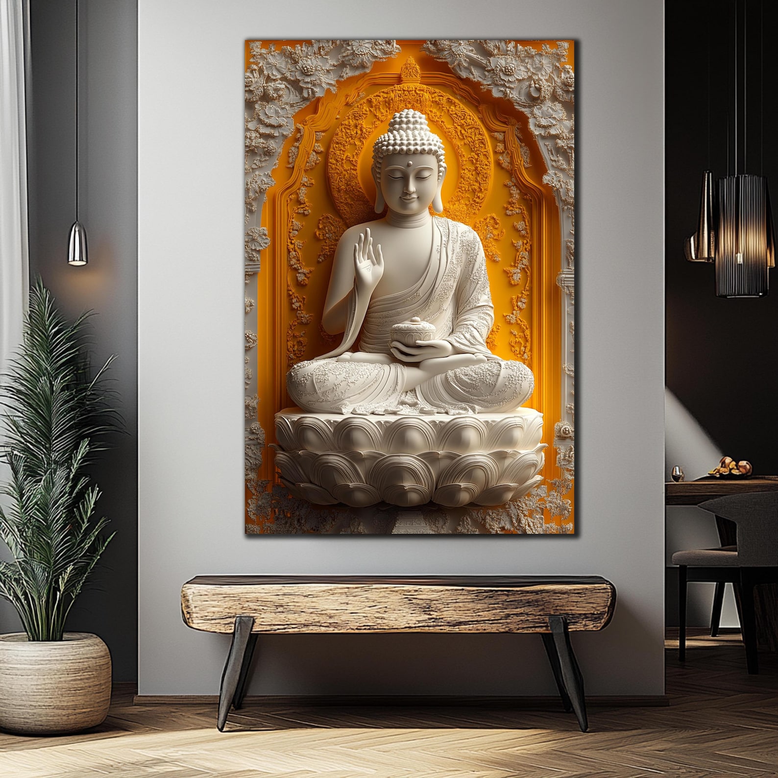 Buddha Wall Art-buddha Wall Decor-large Wall Art-buddha Wall Painting ...