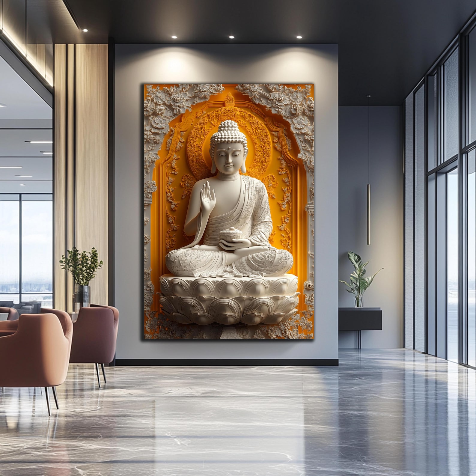 Buddha Wall Art-buddha Wall Decor-large Wall Art-buddha Wall Painting ...
