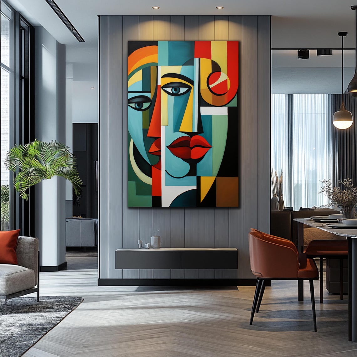 Pablo Picasso Wall Art-lips Wall Art-modern stained glass-tempered ...