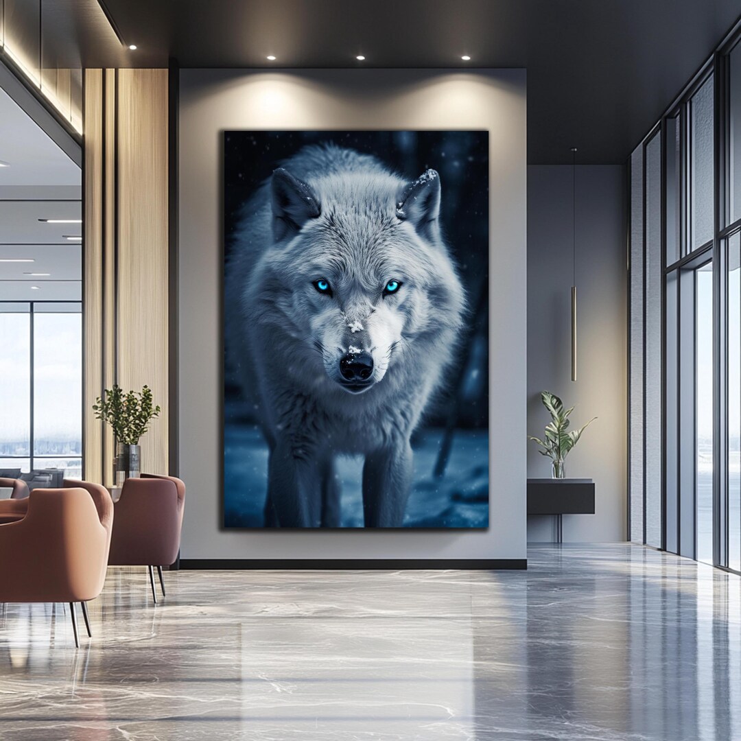 Tempered Glass Wall Art-wolf Wall Art-glass Printing-wolf Wall Decor ...