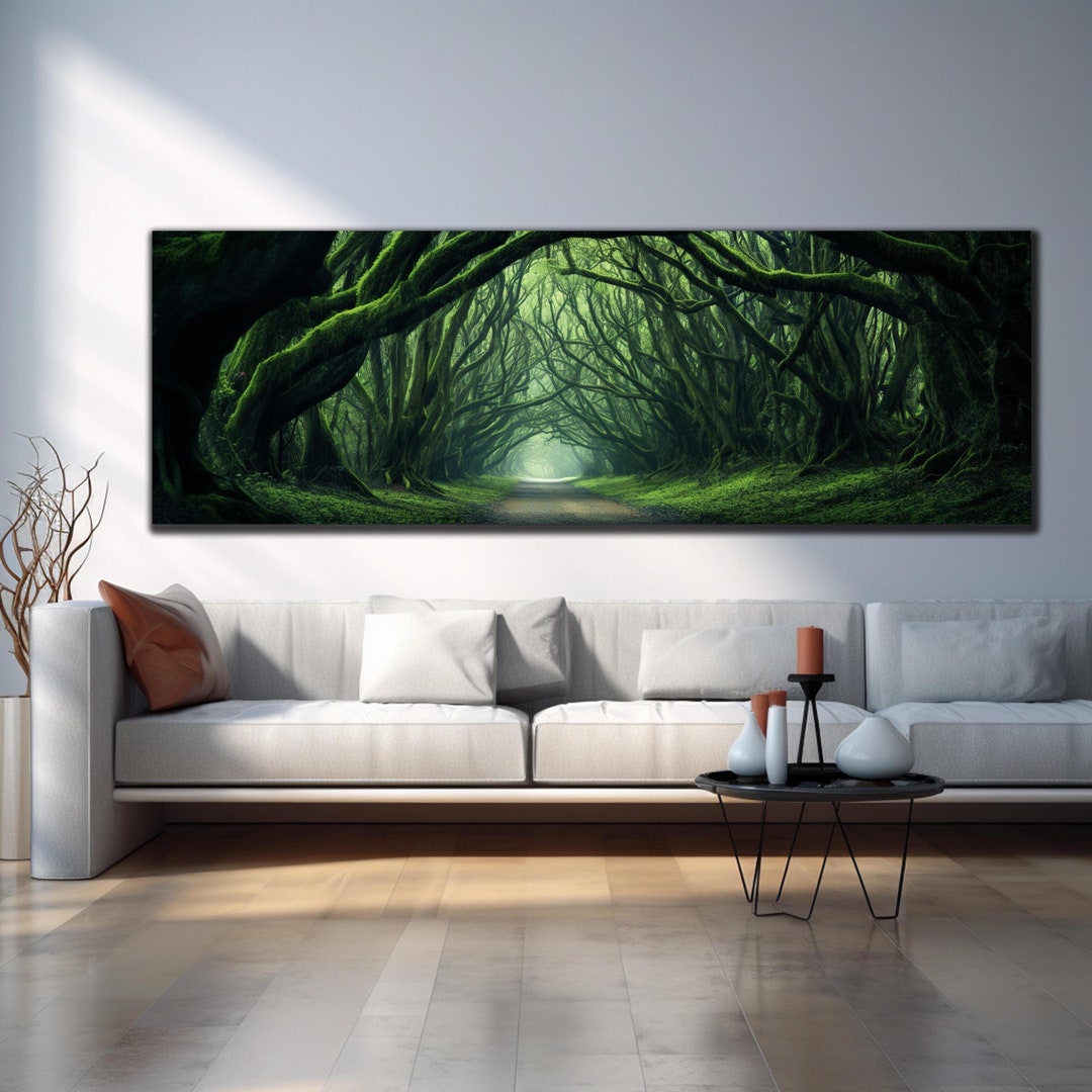 Natural Forest Wall Art-large Glass Wall Art-tempered Glass Wall Art ...