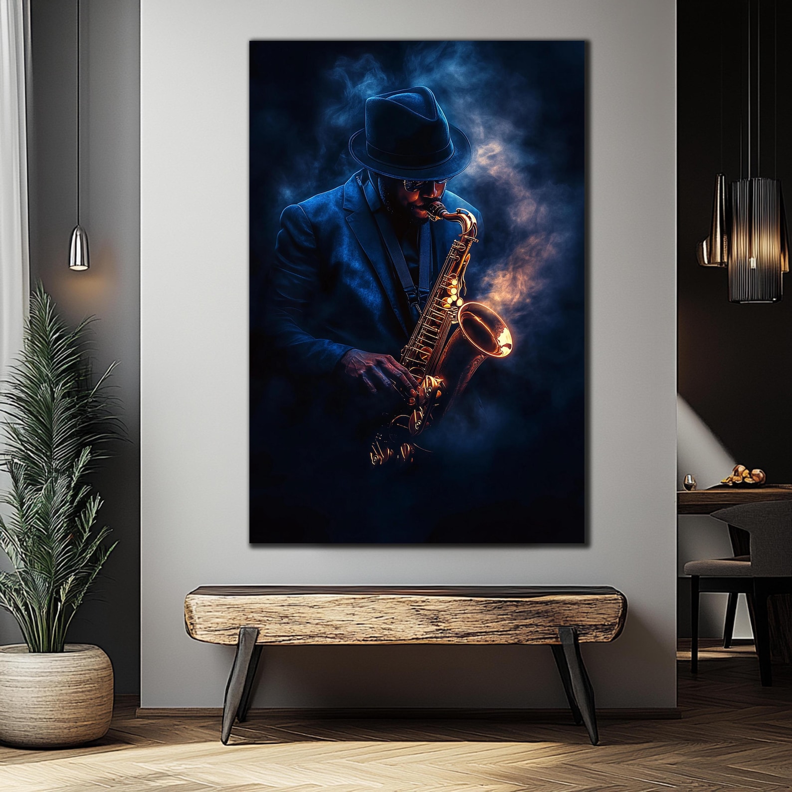 Musical Wall Art-jazz Wall Art-tempered Glass Wall Art-music Wall Decor ...