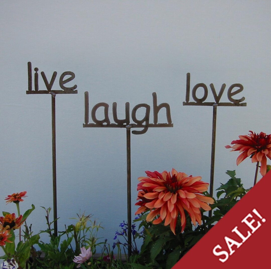 CHOOSE ANY 3 From Our List - Set of 3 Garden Signs - Live, Laugh, Love ...