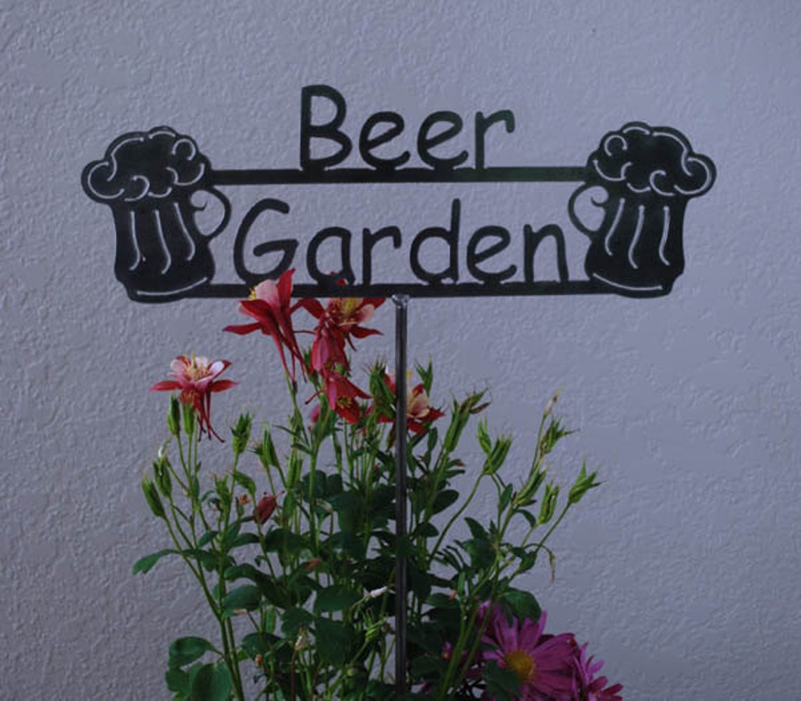 SHIP NOW - Beer Garden Sign - Metal Outdoor Sign - Etsy