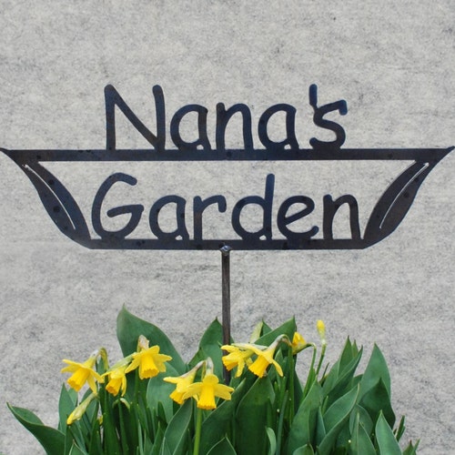 SHIP NOW Nana's Garden Sign Metal Outdoor Sign | Etsy