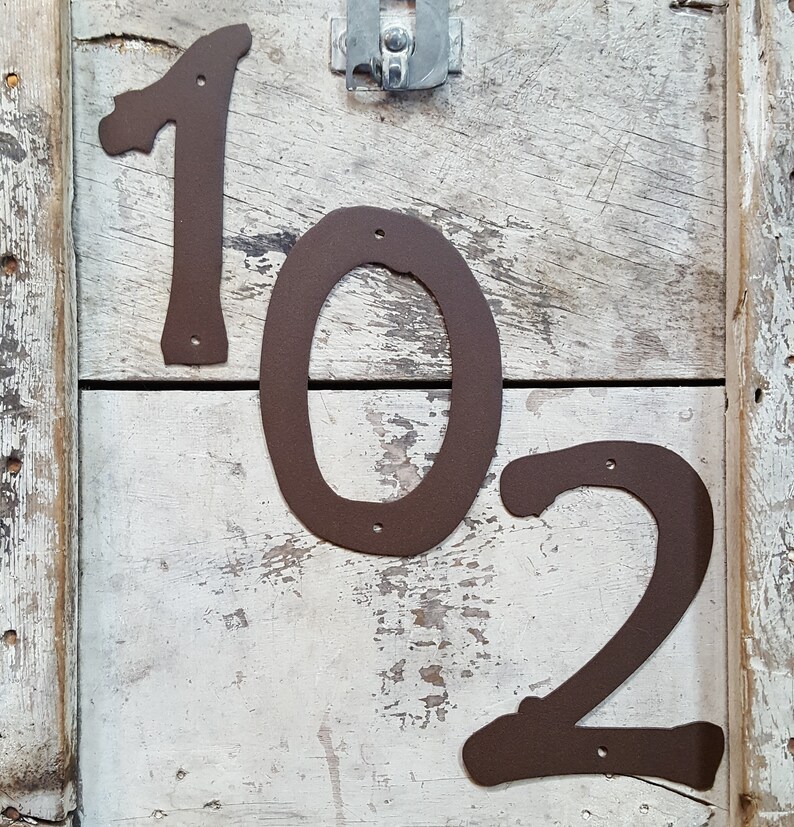 NEW House Numbers Powder Coated Black or Brown Numbers - Etsy