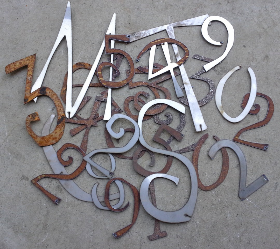 SHIP NOW - Destash - Numbers and Letters - Metal Pieces, Scrap Metal ...