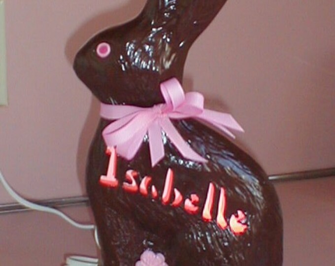 Personalized Ceramic Chocolate Bunny Rabbit Accent Lamp Light Lite - Etsy