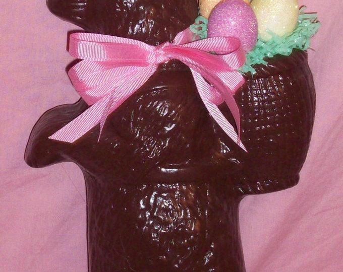Extra Large Chocolate Easter Bunny Ceramic Decoration Fake Food With ...