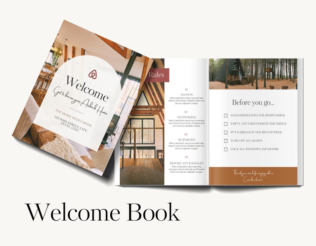 Airbnb Host Welcome Guide | Property Manager Handbook Template | Real ...