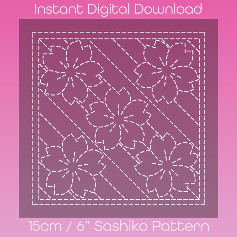 Sashiko Pattern Blossom - Etsy