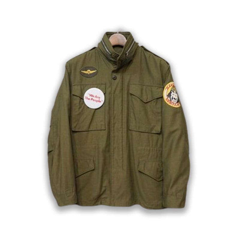 Handmade Men's Taxi Driver Jacket - Premium Cotton M-65 Jacket - Green ...