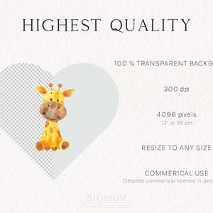 Watercolor Giraffe Clipart Set | 29 PNG | 300 DPI | Commercial Use ...