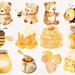 Watercolor Honey Bear Clipart Bundle | Woodland Creatures and Honeycomb ...