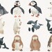 Watercolor Clipart Arctic Animals Set | Cute Polar Wildlife ...