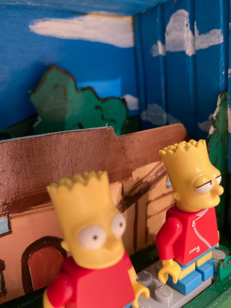 The Simpsons Lego Minifigure Display Diorama - Etsy