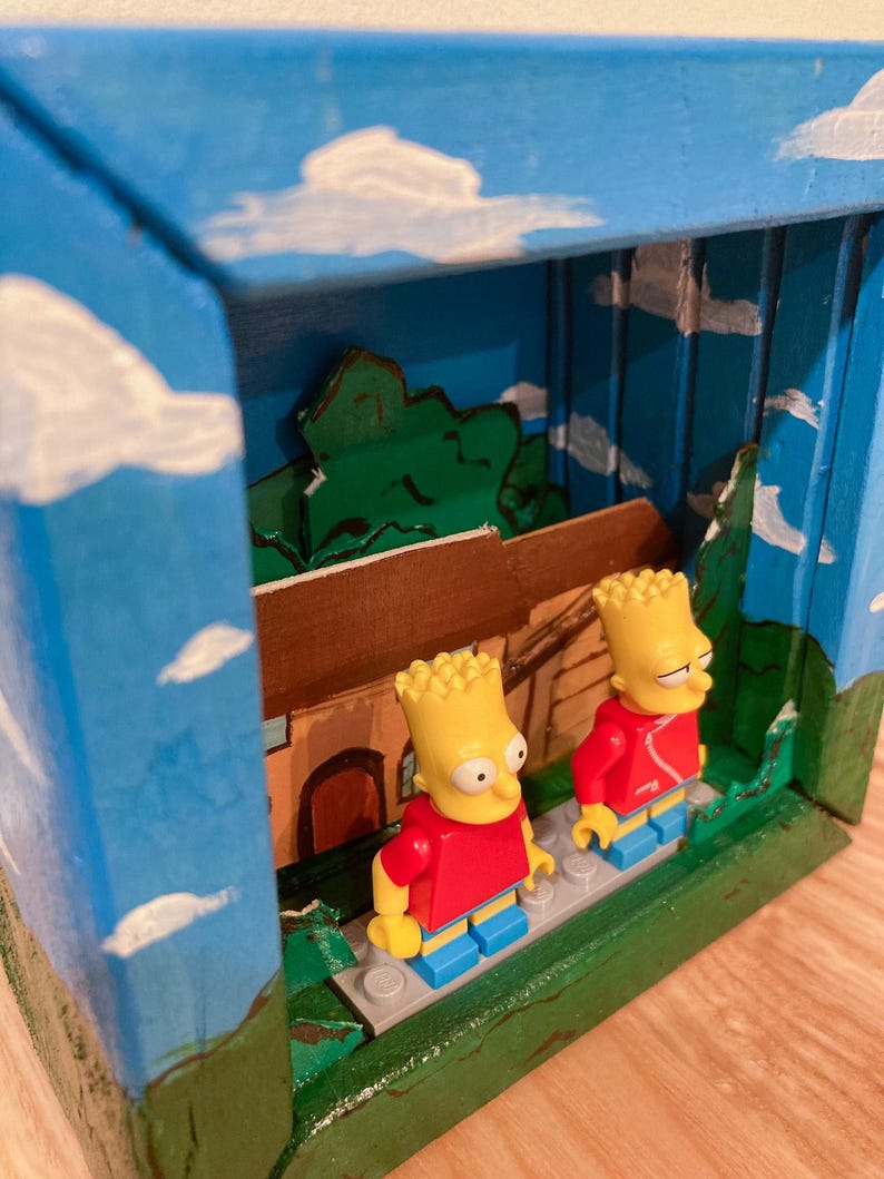 The Simpsons Lego Minifigure Display Diorama - Etsy