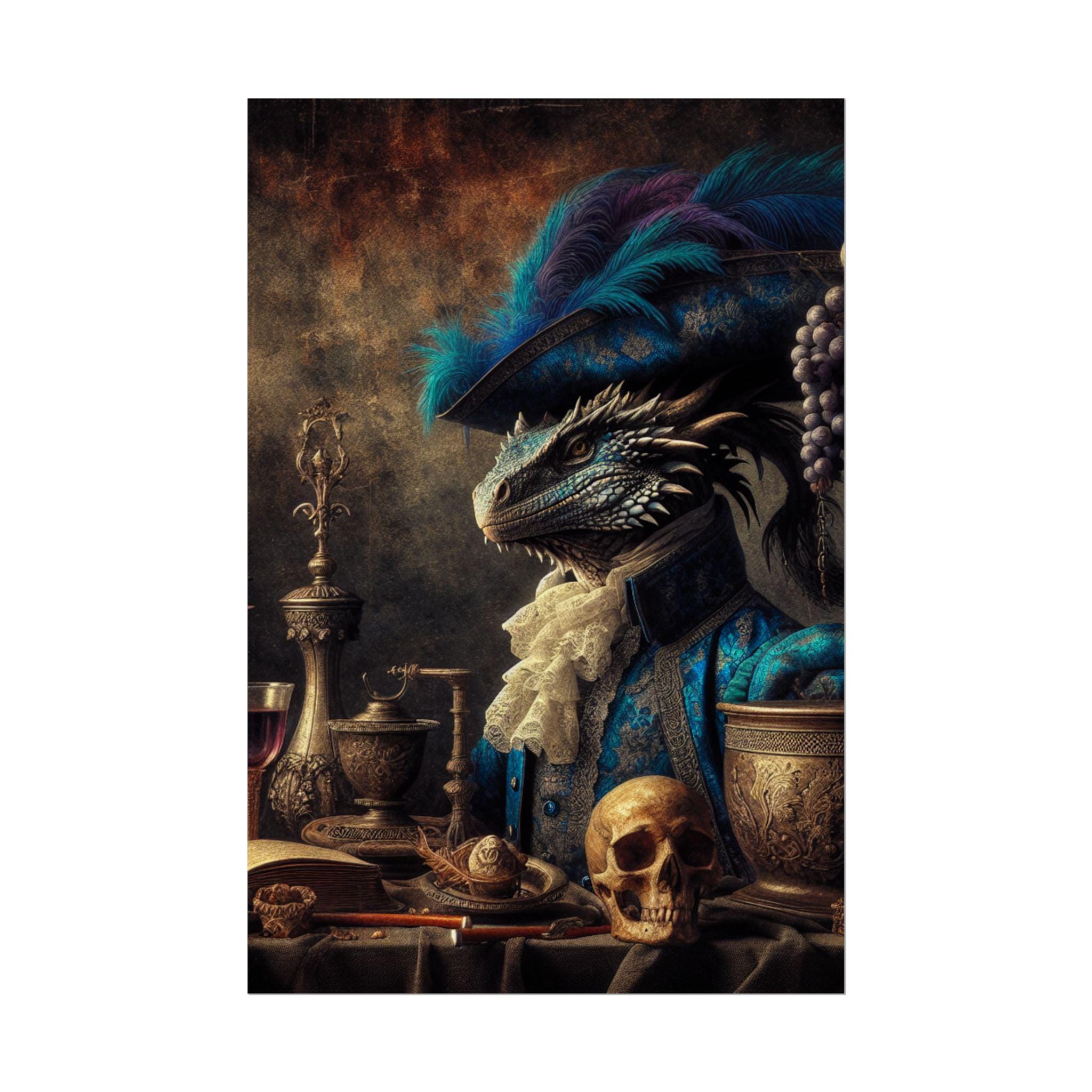 Rolled Posters, Dragon Portrait, Fantasy Art Print, Wall Art Decor ...