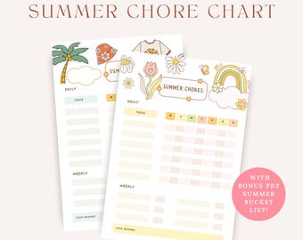 Scratch off Daily Chore Reward Chart 2 Pk, Chore Chart for Kids, Summer ...