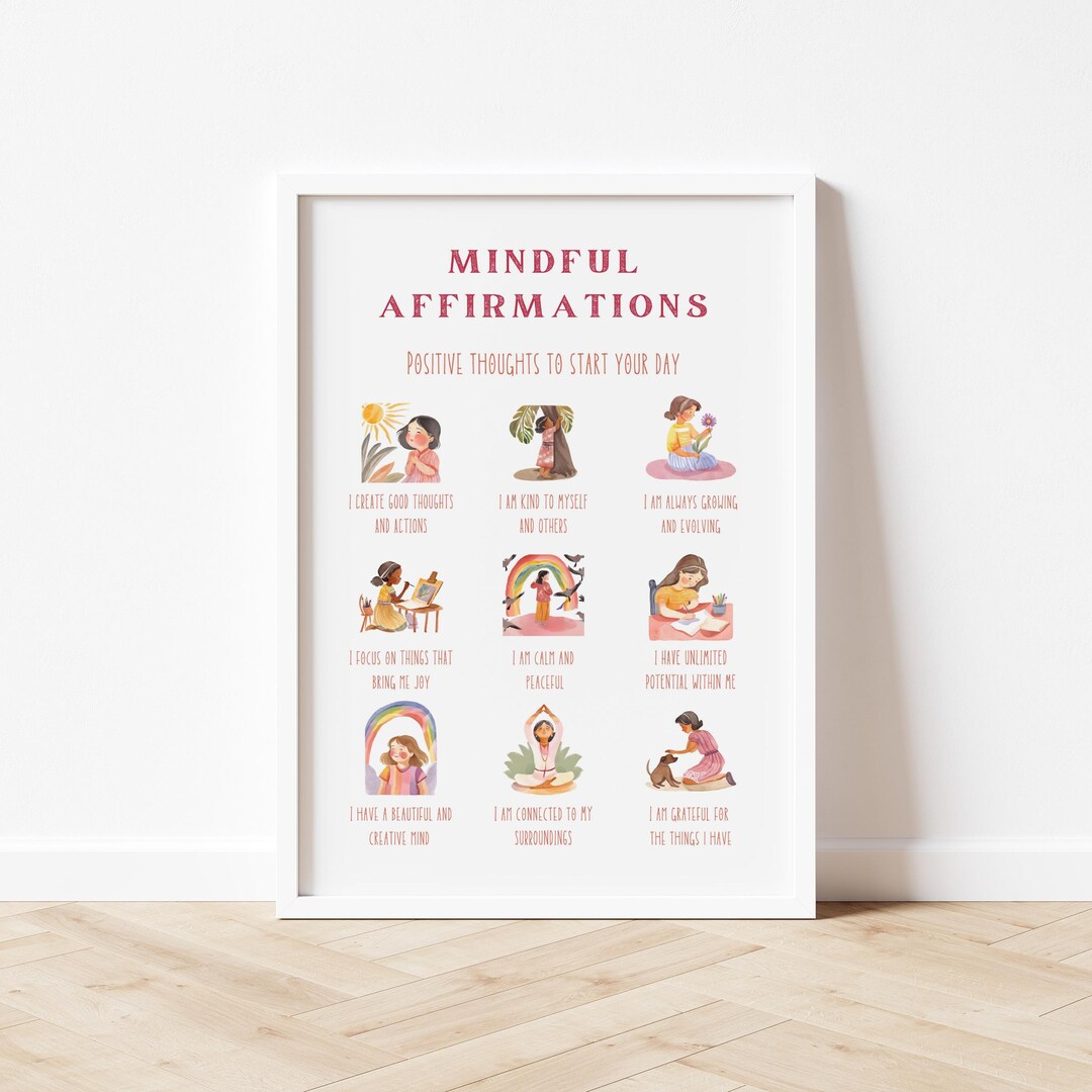 Printable Wall Art Affirmations for Kids, Affirmations Poster for Kids ...