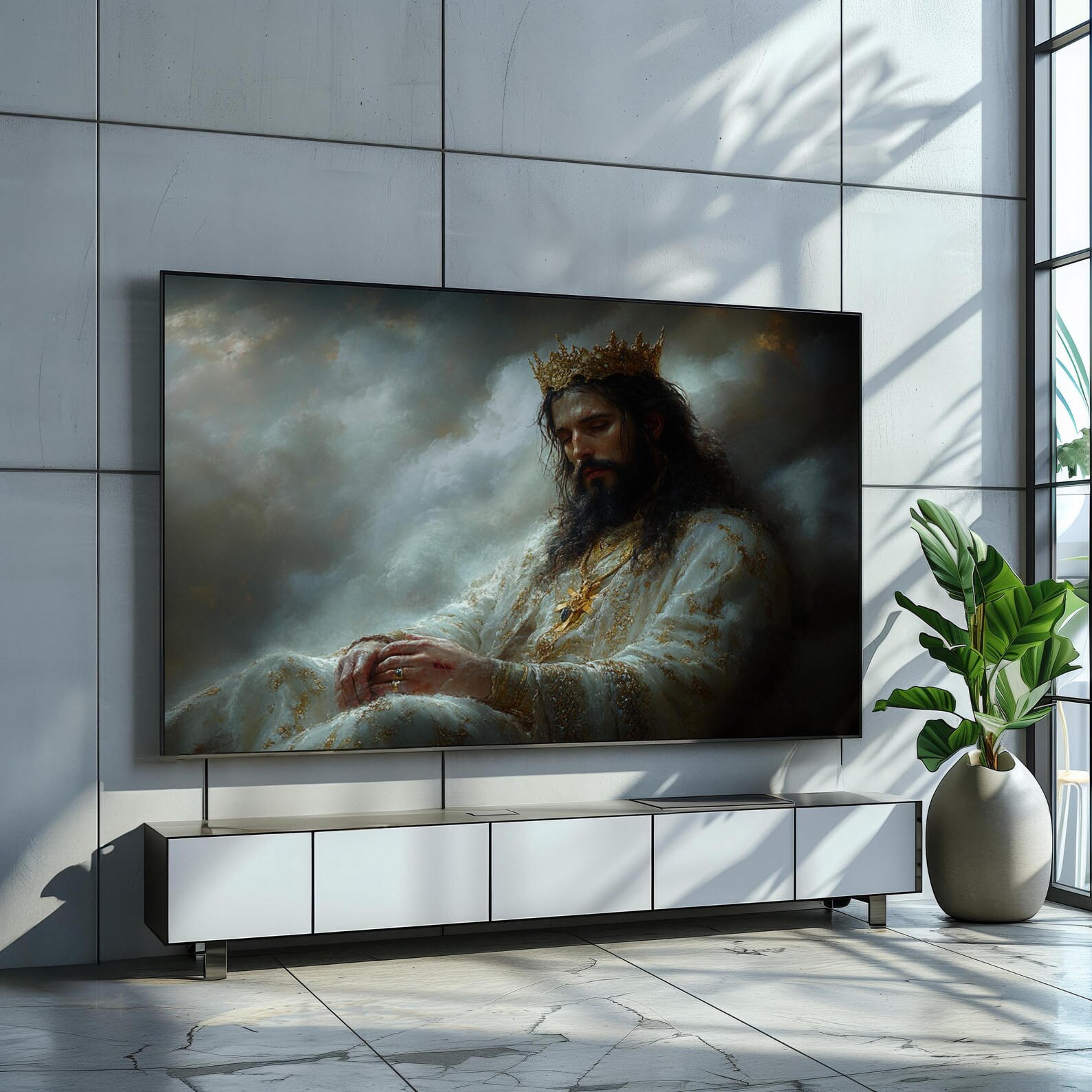 Jesus King of Kings,frame TV Jesus,jesus TV Art, Spring TV Art, Jesus ...