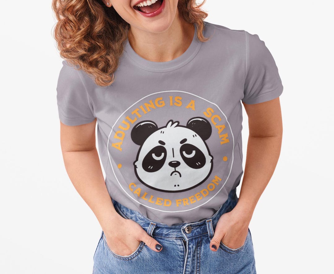 Funny Panda T-shirt – Adulting is a Scam, Christmas Gift - Etsy
