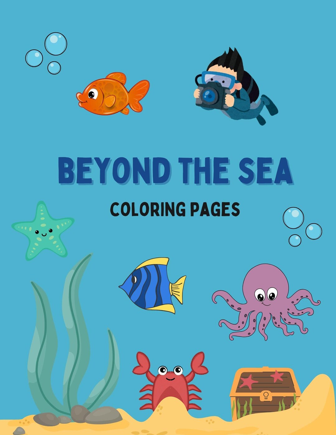 Beyond the Sea Themed Coloring Pages for Kids - Etsy