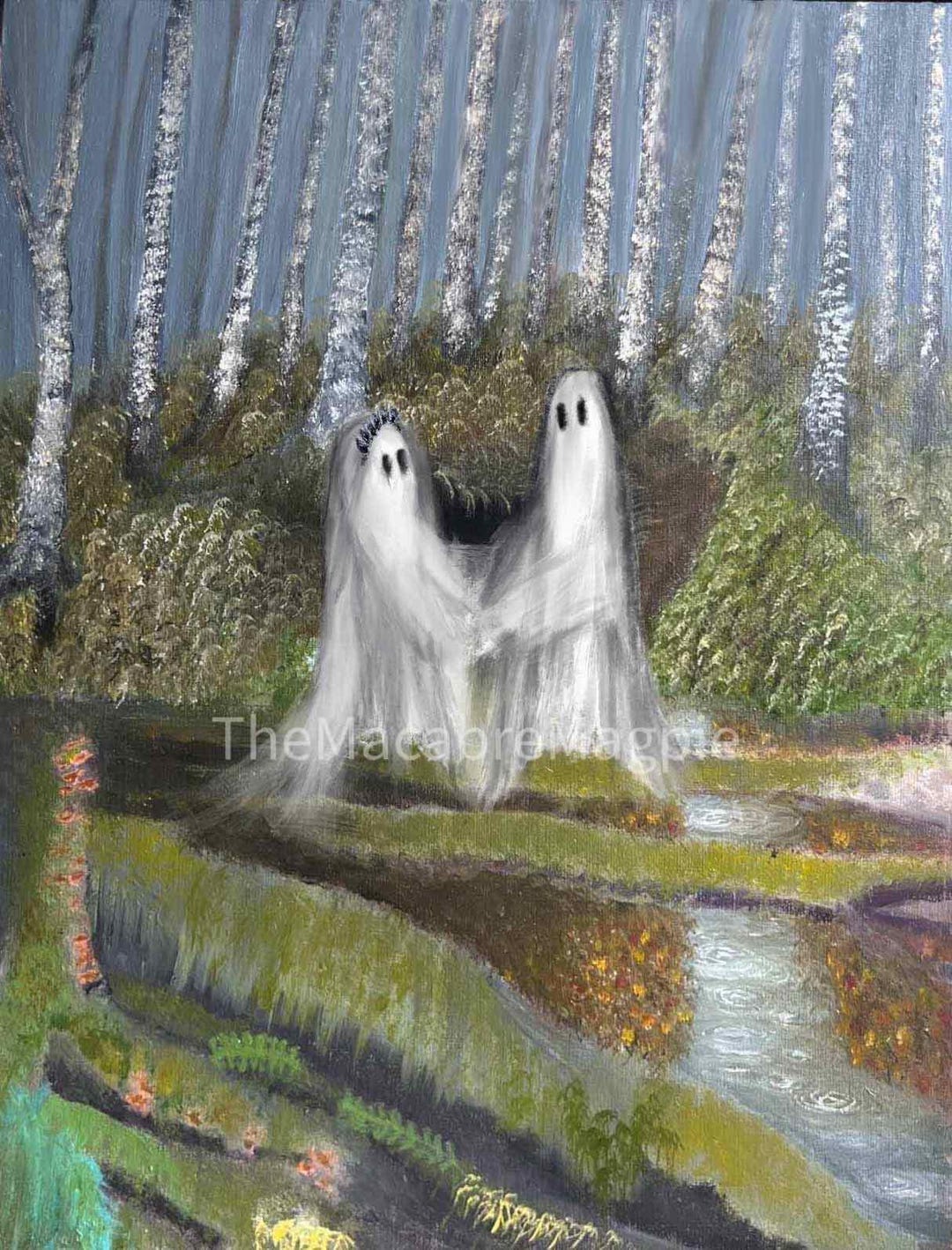 Ghost Bride and Groom Wall Art, Gothic Home Decor for Alternative ...