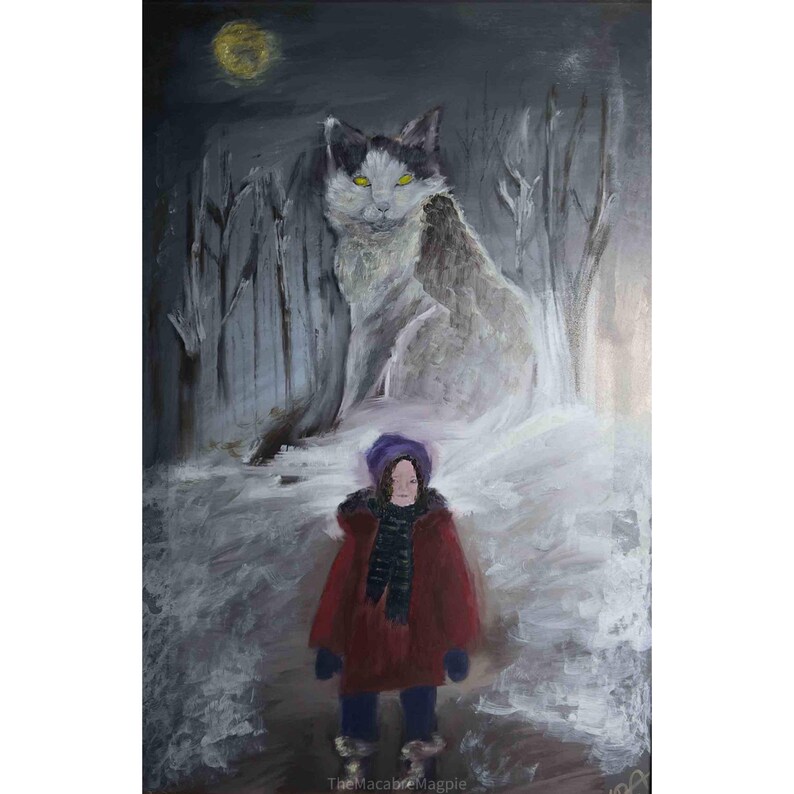 Yule Cat Art Print Folklore Art Dark Fairytale Art - Etsy