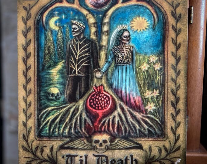 Persephone and Hades Art Print – Gothic Mythology Wall Art, Dark ...