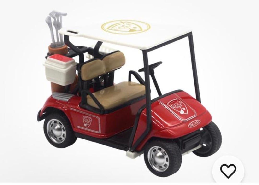 1:36 Scale Golf Cart Model Toy - Prebuilt Pullback Operation Vehicle ...