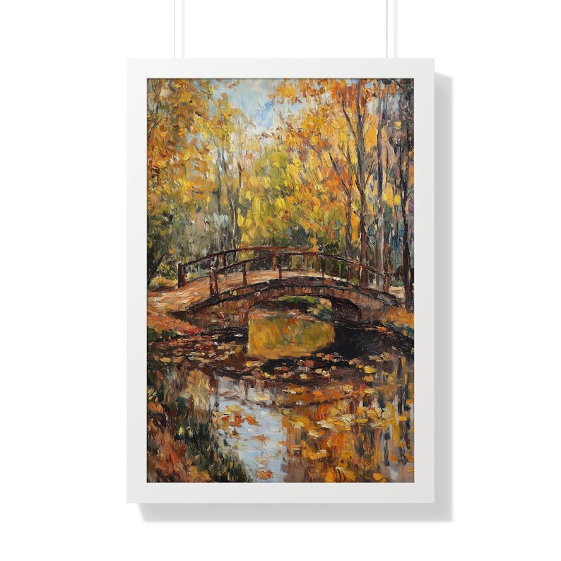 Impressionism Bridge Poster, Claude Monet Wall Art, Framed Vertical ...