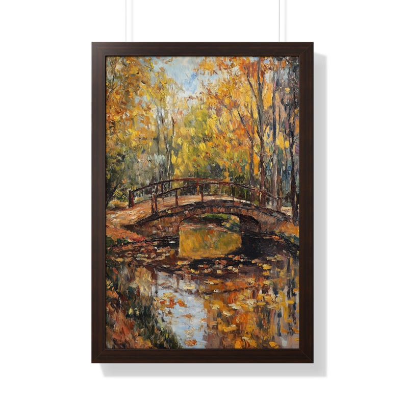 Impressionism Bridge Poster, Claude Monet Wall Art, Framed Vertical ...