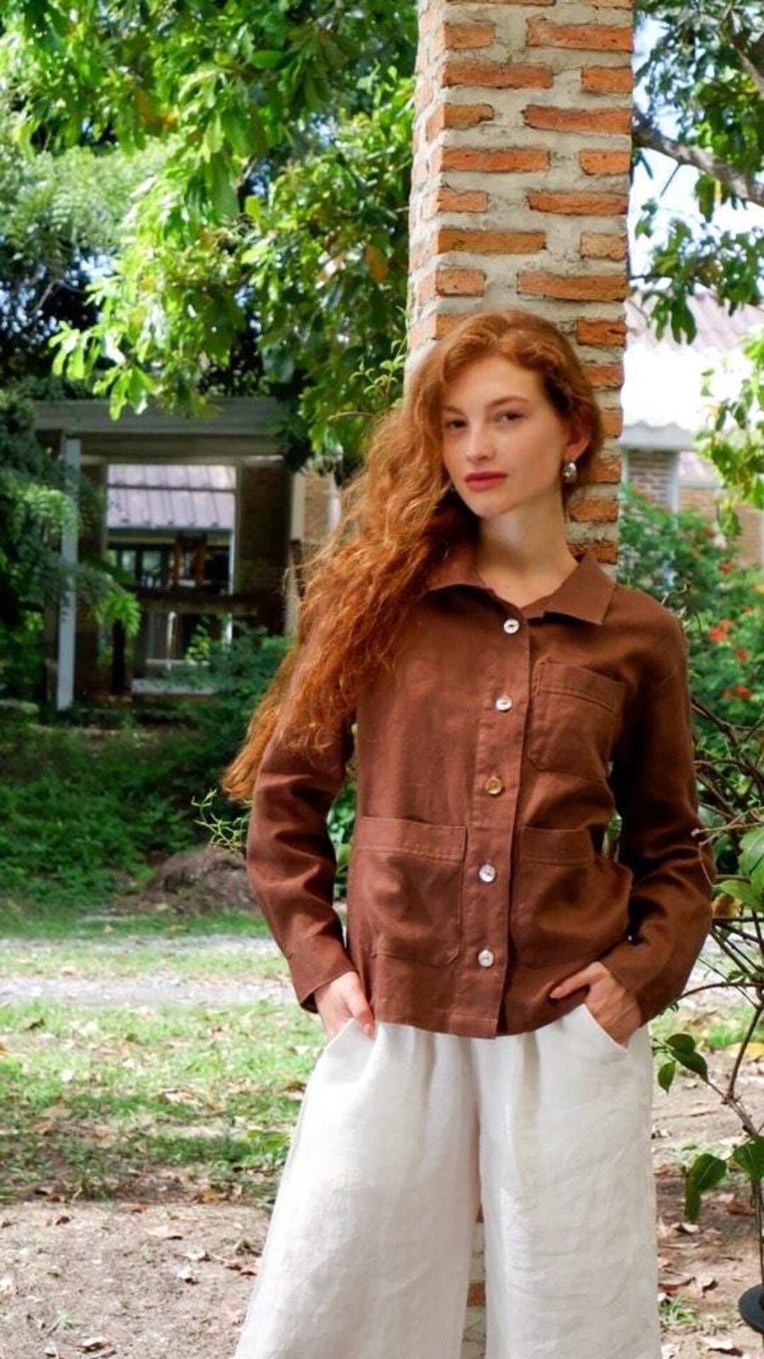 Brown Linen JACKET, Linen Jacket Comfort Wear, Simple Linen Coat ...