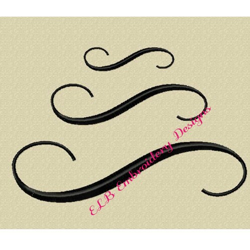 Monogram Scroll Embroidery Design - Etsy