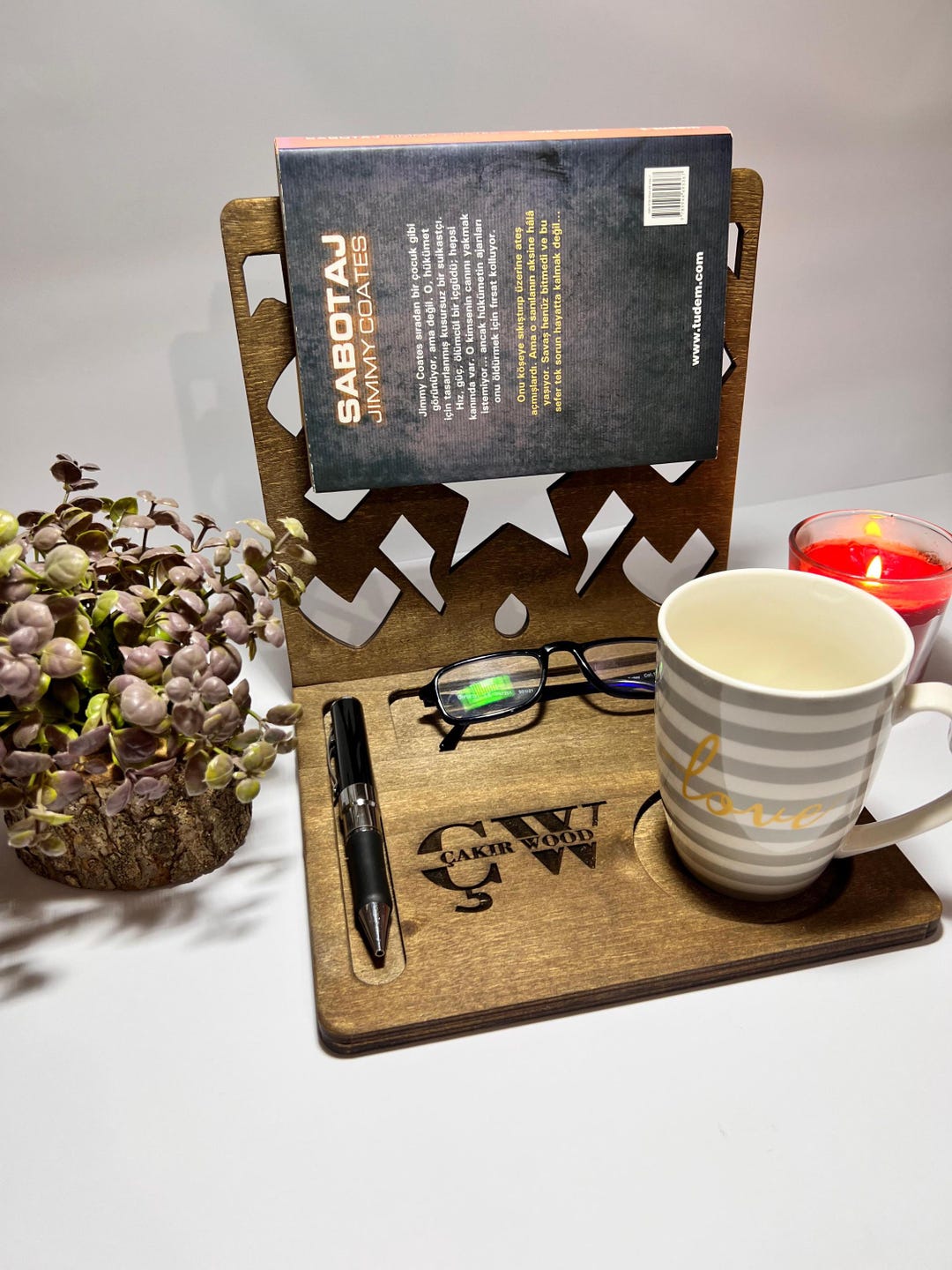 Personalized Book Holder, Custom Book Stand, Elegant Book Nook ...