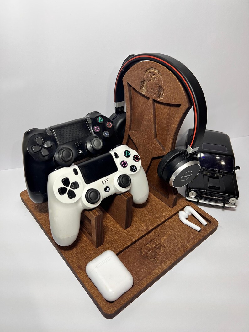 Personalized Controller and Headphone Stand for Christmas Gift, Gamer ...