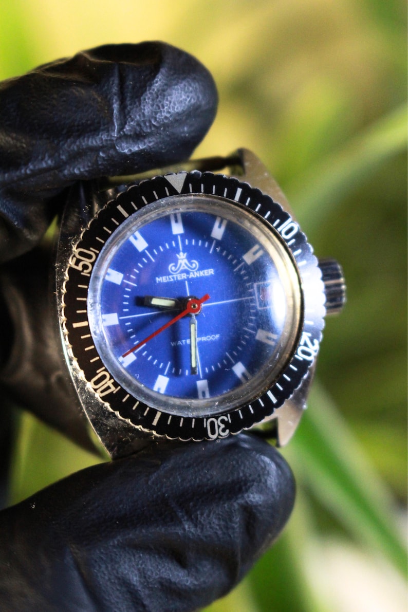 Vintage German Diver Watch Meister-anker !1970s! - Etsy