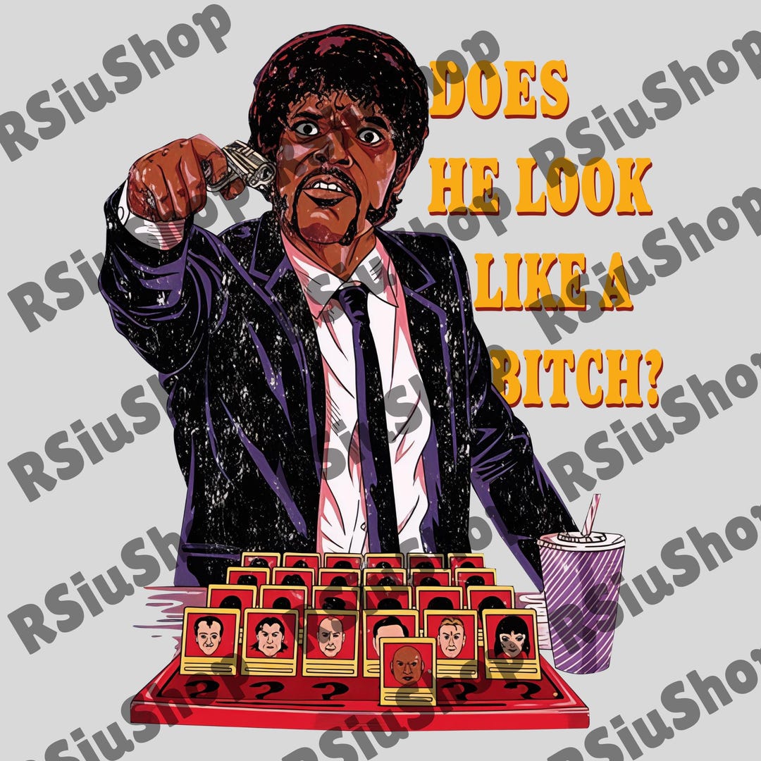Does He Look Like Pulp Fiction Png, Jules Winnfield Png, Vintage ...