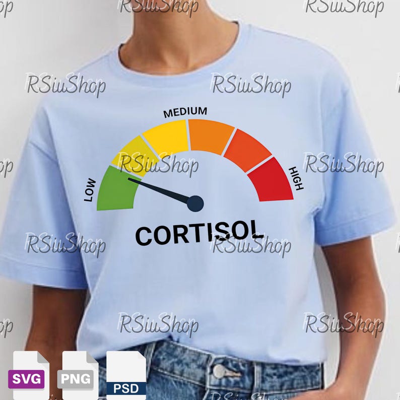 High Cortisol Low Cortisol PNG Svg, Nervous System Humor, Relatable ...