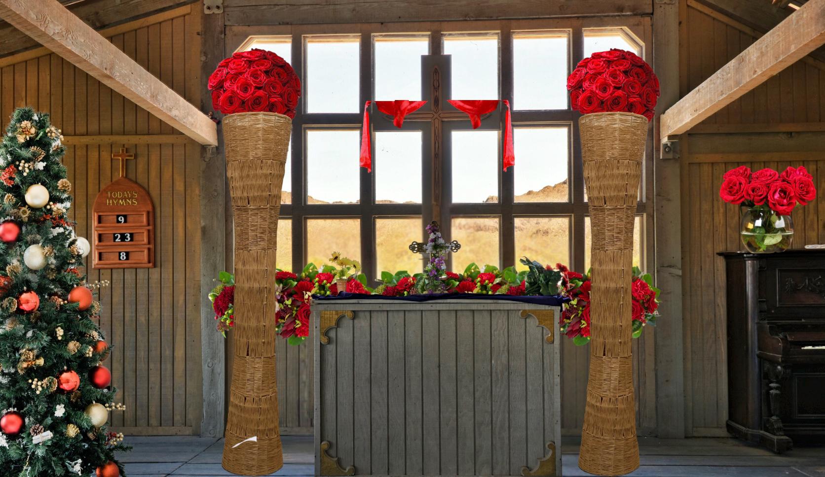 Woven Arch Pillars, Weaved 7.3 Ft Wedding Decor, Ceremony Arch, Boho ...