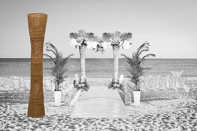 Woven Arch Pillars, Weaved 7.3 Ft Wedding Decor, Ceremony Arch, Boho ...