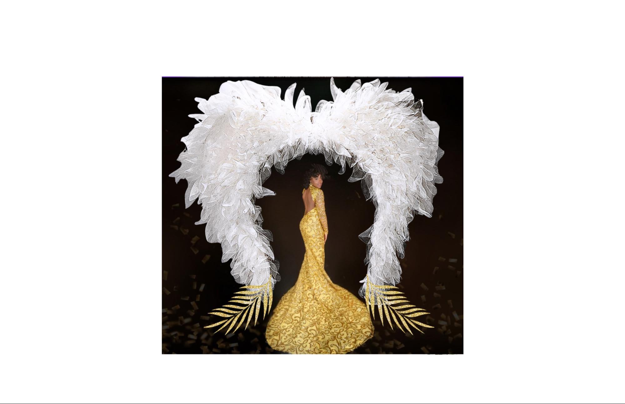 White Angel Wing Arch, Wedding Arch, Fiesta De Quinceanera Prop, Prom ...