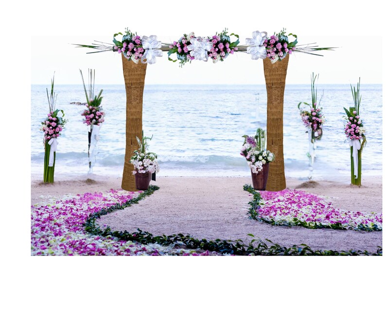 Woven Arch Pillars, Weaved 7.3 Ft Wedding Decor, Ceremony Arch, Boho ...