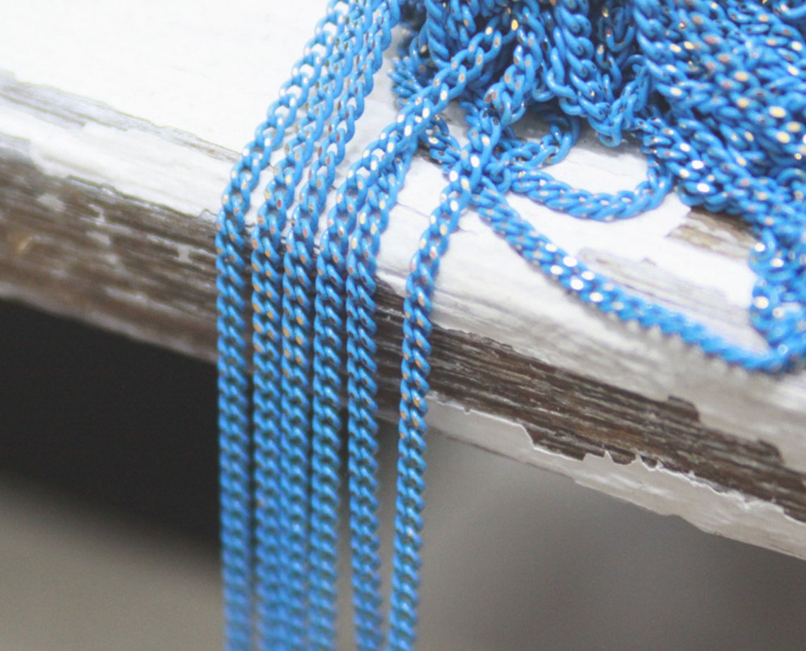 The Shiny Sky Blue Chain - Etsy